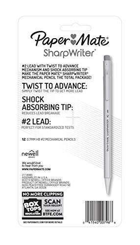 Paper Mate Sharpwriter Mechanical Pencils, 0.7Mm, Assorted Colored ...