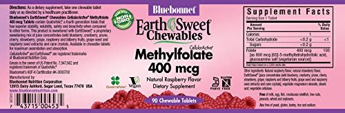 BlueBonnet Earth Sweet Cellular Active Methylfolate 400 mcg Chewable ...