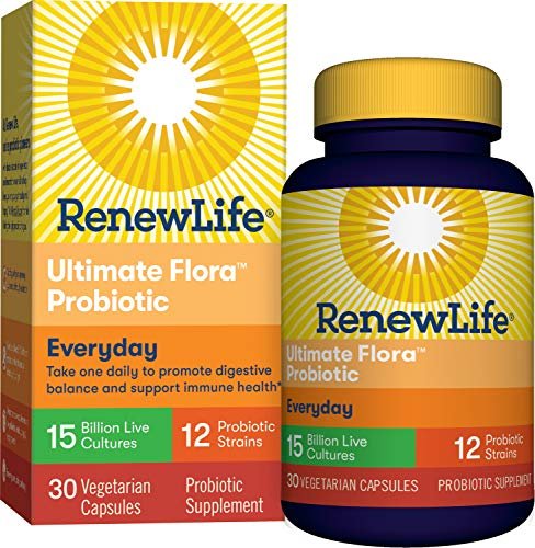 Renew Life Adult Probiotic - Ultimate Flora Everyday Probiotic, Shelf ...