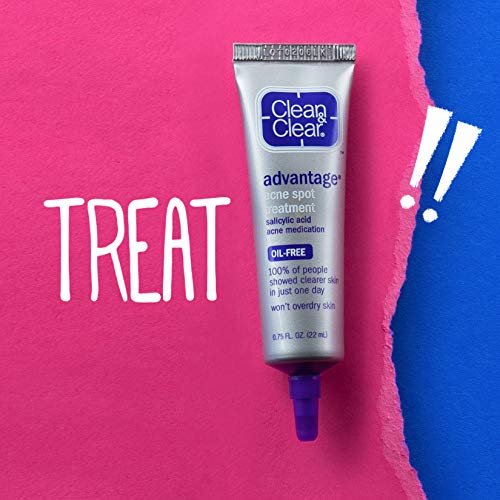 Clean & Clear Advantage Acne Spot Treatment Gel Cream with 2% Salicylic ...