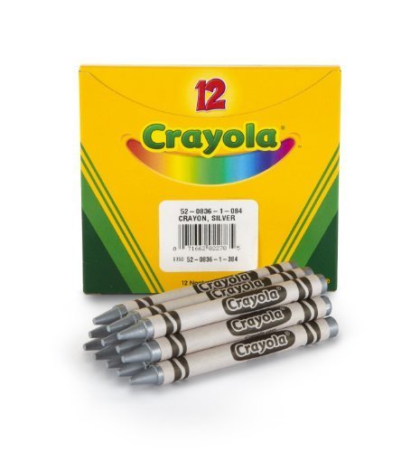 Crayola Metallic Silver Crayons, Bulk Crayons, 12 Count - Imported ...