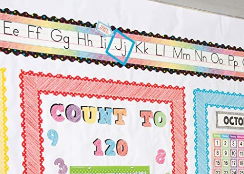 Teacher Created Resources Colorful Scribble Alphabet Line Bulletin ...