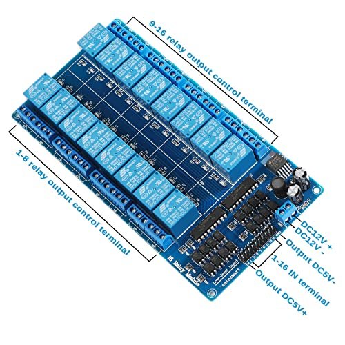 SainSmart 16-Channel 12V Relay Module Board for Arduino DSP AVR PIC ARM ...