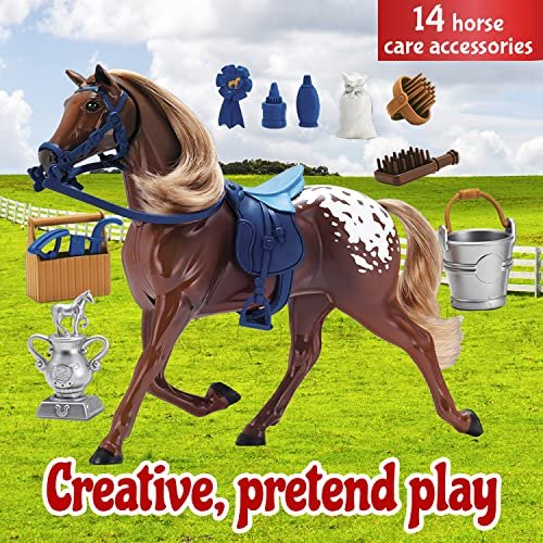 Sunny Days Entertainment Appaloosa Horse With Moveable Head, Realistic ...