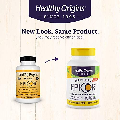 Healthy Origins Epicor (Immune Protection), 500 Mg - Plant-Based Immune ...