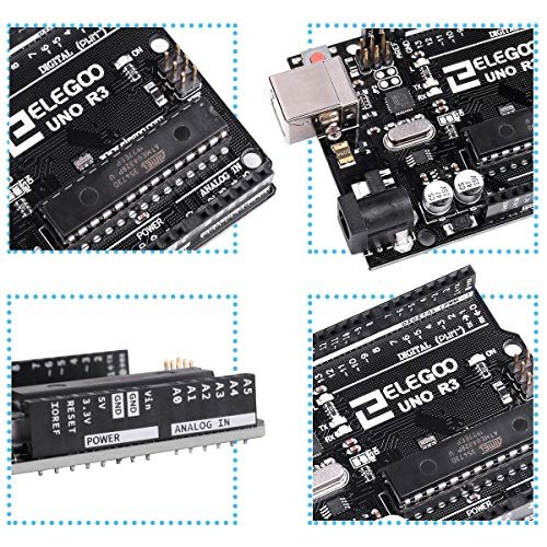 ELEGOO UNO R3 Board ATmega328P with USB Cable(Arduino-Compatible) for ...