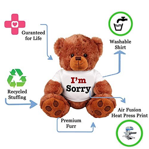 I Am Sorry Teddy Bear - Cute and Cuddly : Funny Teddy Bear Couple Gift ...
