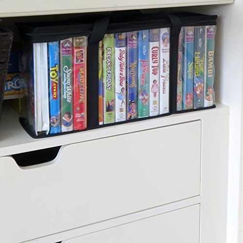 Evelots VHS Storage Bag-Movie Organizer-Video Tape-Handles-Hold 60-No ...