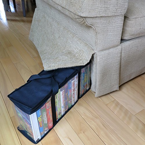 Evelots VHS Storage Bag-Movie Organizer-Video Tape-Handles-Hold 60-No ...