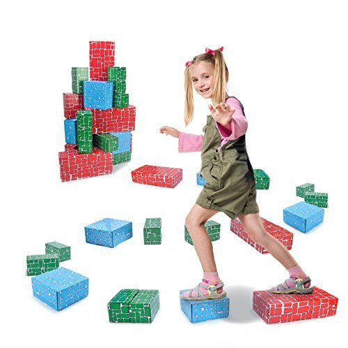 Cardboard Building Block, Exercise N Play 40pcs Extra-Thick Jumbo Giant ...