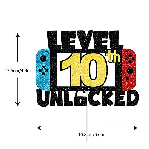 10 Level Unlocked Birthday Cake Topper - 10Th Happy Birthday Gamepad ...