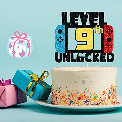 9 LEVEL UNLOCKED Birthday Cake Topper - Gamepad Cake Topper - Video ...