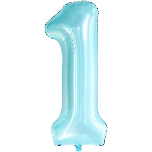 Giant, Light Blue 1 Balloon for First Birthday - 40 Inch | Light Blue ...