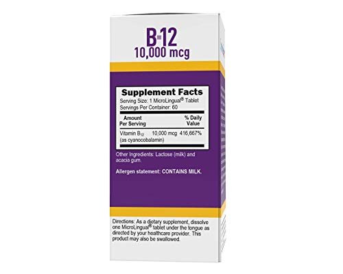 Superior Source No Shot Vitamin B12 Cyanocobalamin 10000 Mcg Quick