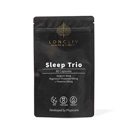 Sleep Trio - Made In Usa Magnesium Apigenin L-Theanine Capsules Premium ...