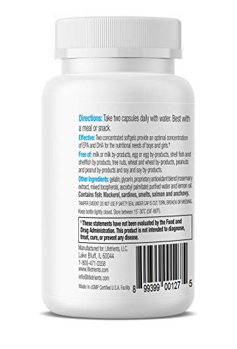 Lifetrients Learn 60 Capsules Highly Purified Omega-3 Formulation For School-Aged Children ...