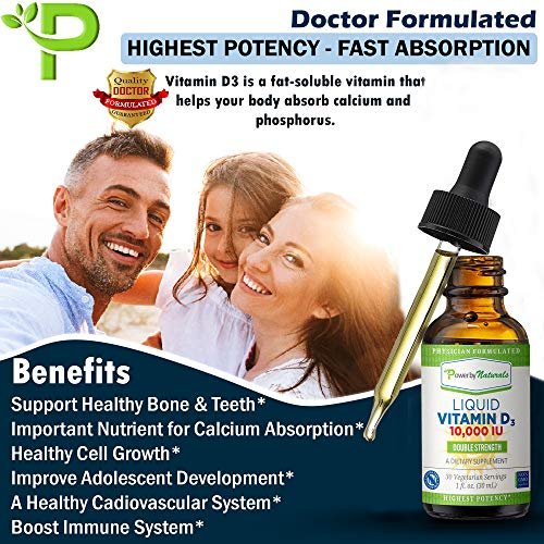 Liquid Vitamin D3 10000 Iu - Highest Potency Vitamin D Drops For Best ...