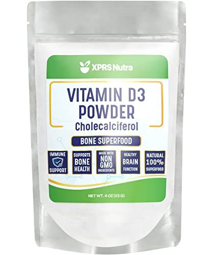 Xprs Nutra Vitamin D3 Powder (Cholecalciferol) - Unflavored Vit D ...