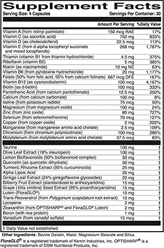 Macularprotect Complete All-In-One Areds 2 Vitamin & Mineral Supplement ...