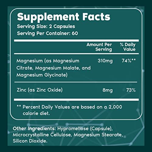 Magnesium Supplement Complex 310Mg By Primal Harvest With Magnesium ...