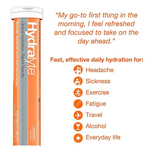 Hydralyte Effervescent Electrolyte Tablets, 2 Pack, On-The-Go Clinical ...