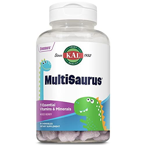 Kal Multisaurus Kids Chewable Multivitamins, 11 Essential Vitamins And ...