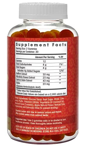 Saffron Extract Gummies- Saffron Supplement Enhanced With Rhodiola ...