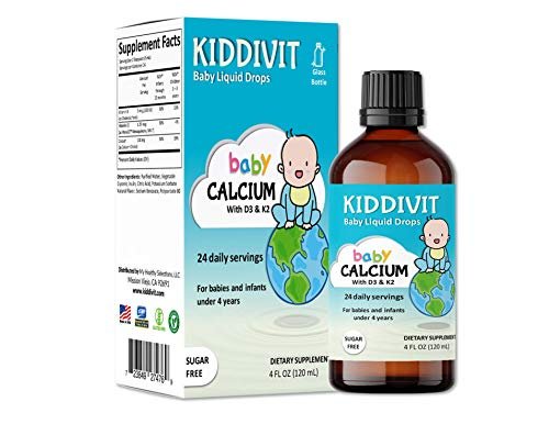 Kiddivit Baby Calcium Liquid Drops With Vitamin D3 & K2-24 Daily ...
