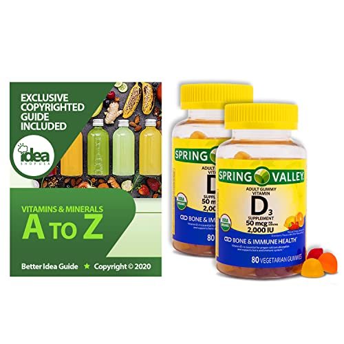 Spring Valley Vitamin D3 Gummy, 2000 Iu, 80Ct (2 Pack) Bundle With ...