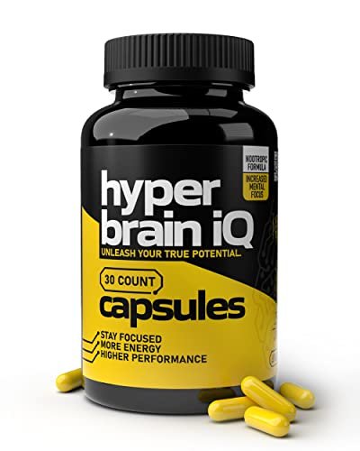 Hyper Brain Iq Nootropic Brain Focus Supplement - Capsules For Brain Health, Energy, Mental ...