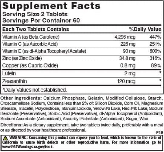 Nature'S Blend Macuvite Eye Care 120 Tablets - Imported Products from ...