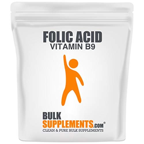 Bulksupplements.Com Folic Acid Powder - Folic Acid Supplement - Vitamin ...