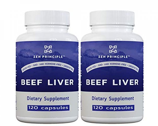 2 Pack 360 Capsules (180 Capsule Per Bottle) Beef Liver Supplement ...