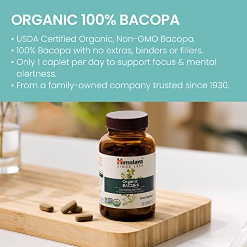 Himalaya Organic Bacopa Monnieri / Brahmi, Nootropic Brain Supplement ...