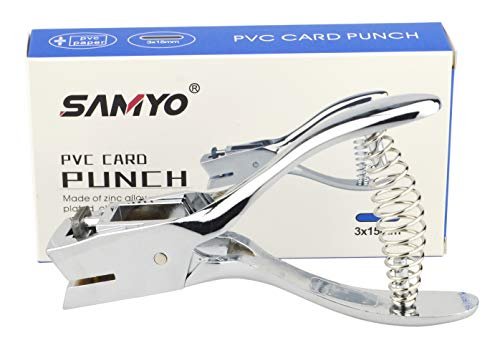 Samyo Hand Held ID Card Slot Hole Punch Metal Puncher Plier Punching ...