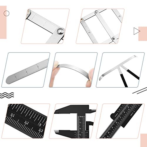 6 Pieces Eyebrow Measuring Ruler 3-point Positioning Permanent Makeup ...