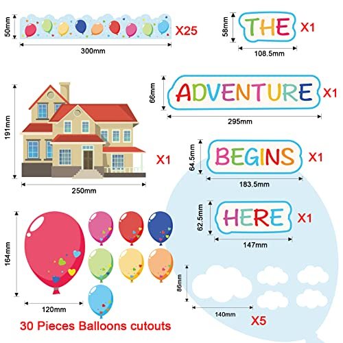 Colorful Balloons Bulletin Board Decoration Set Mix Balloon Borders ...