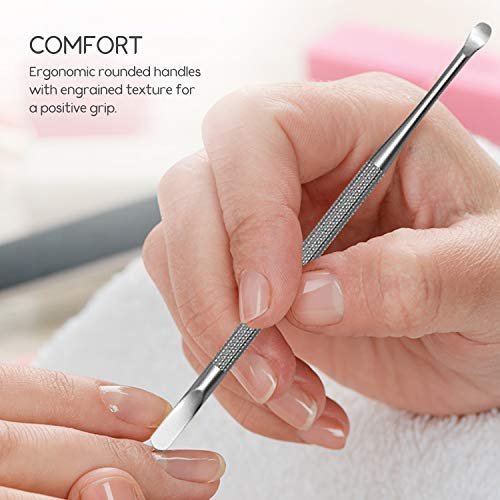 Professional Cuticle Pusher and Spoon Nail Cleaner | Dual Sided ...