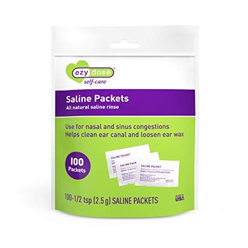 EZY DOSE Saline Nasal Rinse Packets, Individually Wrapped Sinus Refill ...
