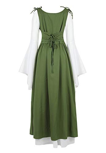 Parlsdy Womens Renaissance Cosplay Costume Medieval Irish Over Dress ...