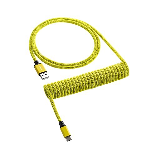 CableMod Classic Coiled Keyboard Cable (Dominator Yellow, USB A to USB ...