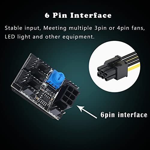 MEIRIYFA 3 Pin 4 Pin Fan Adapter PWM PC Chassis Cooling Fan Hub 8 Way ...