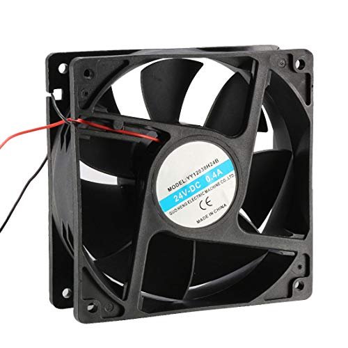 uxcell 120mm x 120mm x 38mm 24V DC Cooling Fan Long Life Dual Ball ...