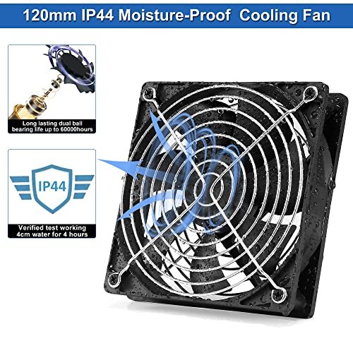 12V 120mmx25mm 4.72inch Moisture-Proof Small Computer Muffin Exhaust ...