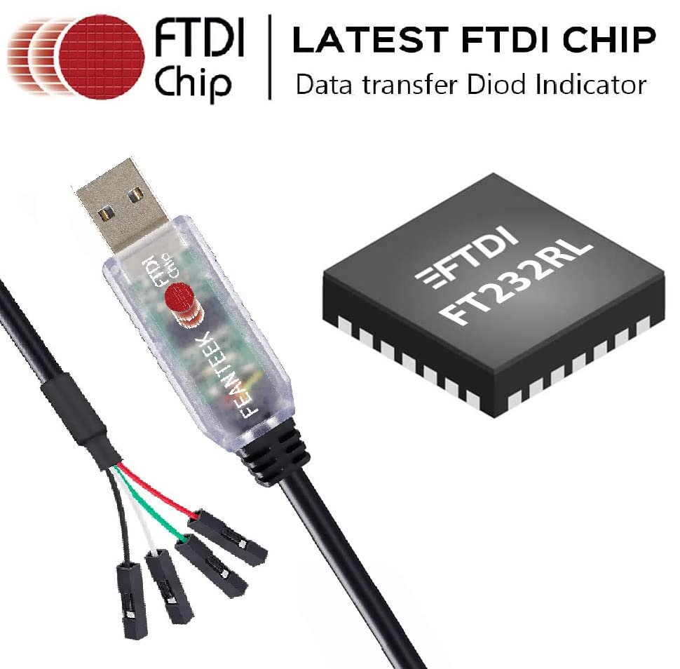 Feanteek USB to TTL Cable Adapter Uart USB Converter FTDI USB Serial ... Feanteek USB to TTL Cable Adapter Uart USB Converter FTDI USB Serial ...