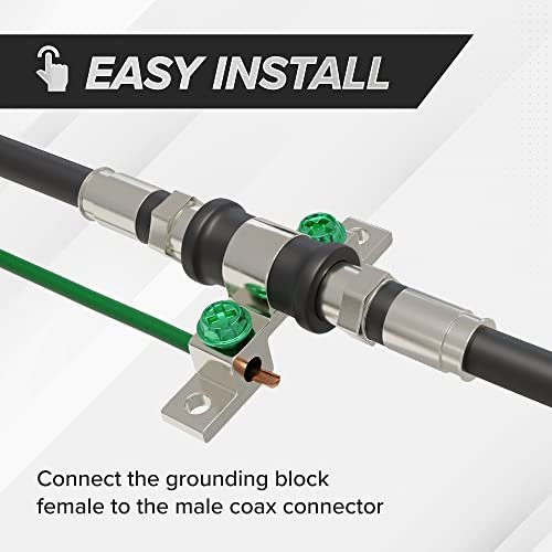 3 GHz High Frequency Ground Block - Single Port - Weather Seal Boots ...