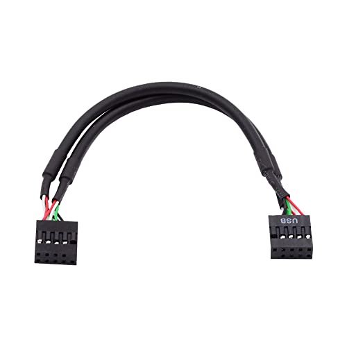 NFHK Dual USB 3.1 Front Panel Socket Key-A Type-E to USB 2.0 9Pin 10Pin ...