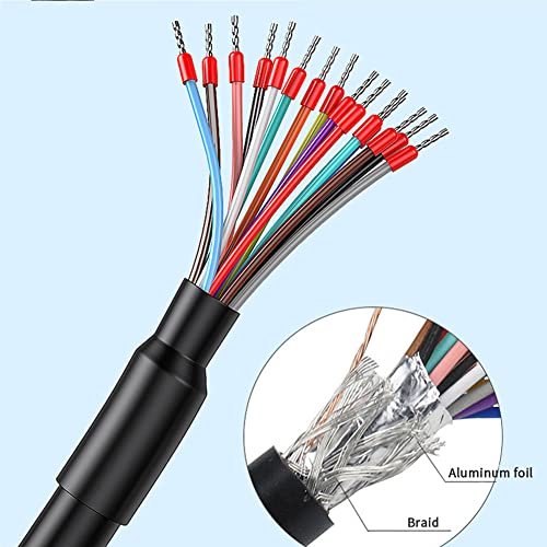 Jienk 6.56Ft 24AWG DB25 Female RS232 25Pin Serial Extension Cable, 25 ...