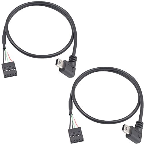 Duttek Mini USB to Motherboard Cable, USB Header to Mini USB, 90 Degree ...