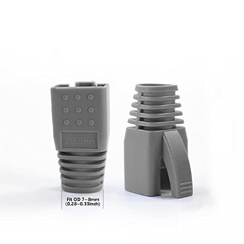 50 Pcs Cat6A Cat7 Cat8 Strain Relief Boot, RJ45 Plug Connector Cover ...